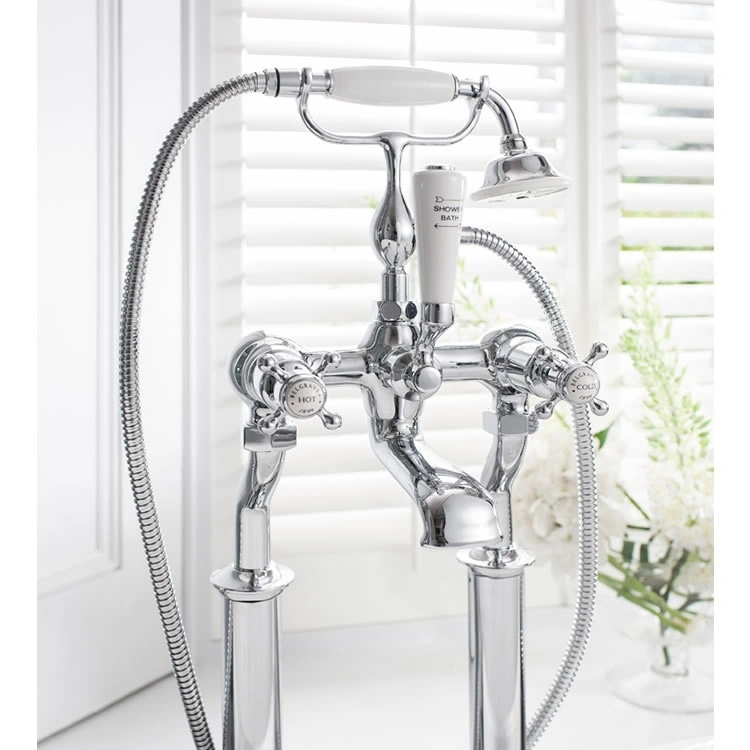 Crosswater Belgravia Crosshead Bath Shower Mixer with Bath Legs ...