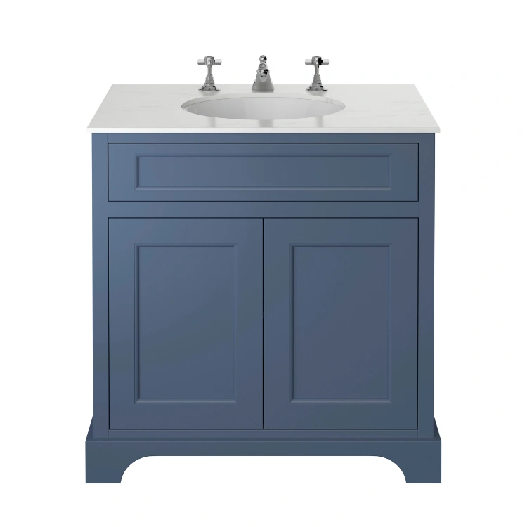 Heritage Wilton 800mm Maritime Blue Freestanding Vanity Unit ...