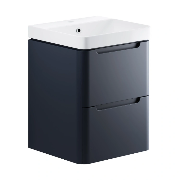 Apex Matt Indigo 2 Door Floorstanding Vanity Unit & Basin - 3 Sizes ...
