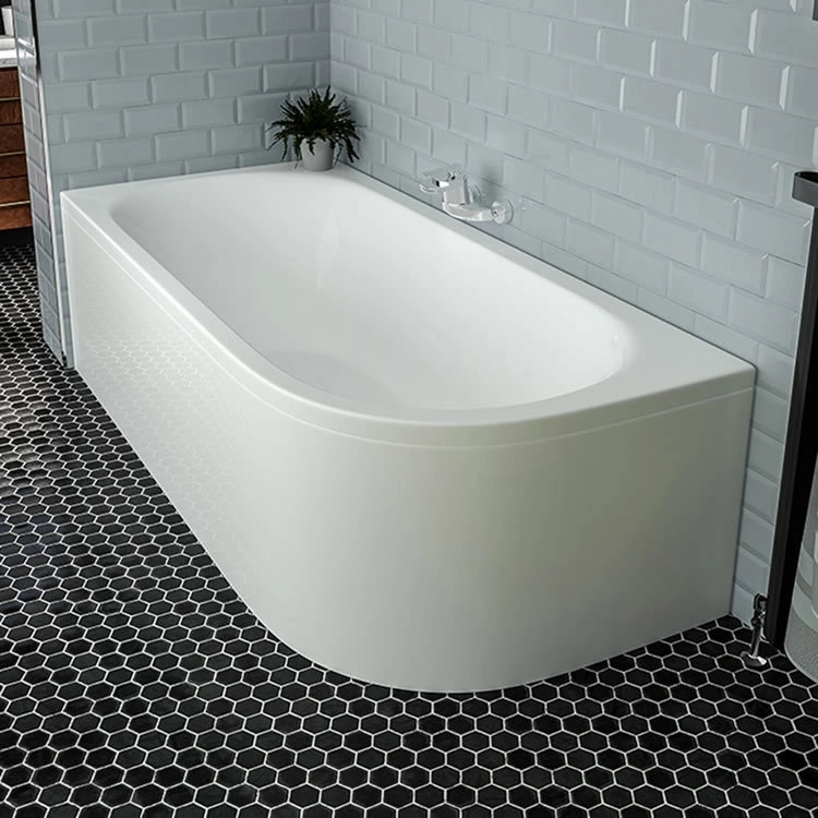 Eastbrook Beaufort Biscay 1600 x 725mm Double Ended Curved Bath ...