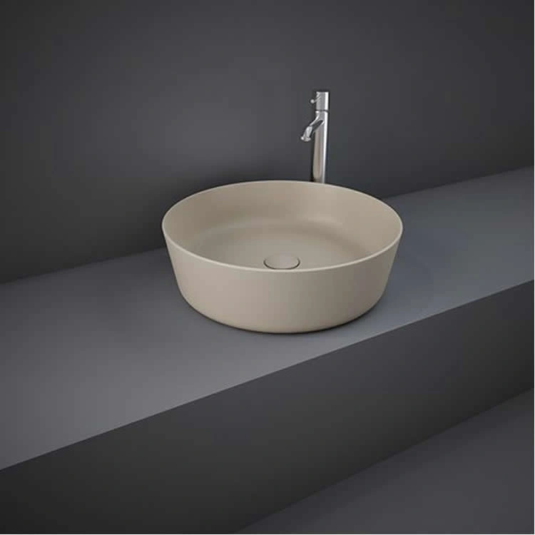 RAK Feeling Matt Cappuccino 420mm Round Countertop Basin | Sanctuary ...