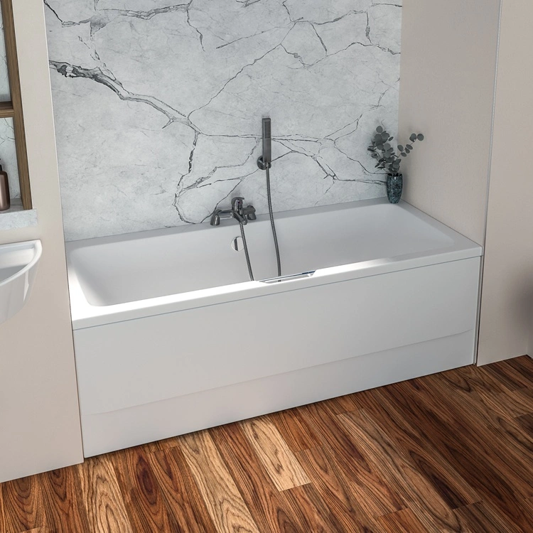 Eastbrook Beaufort Portland 1700mm Double Ended Bath With Single Grip ...