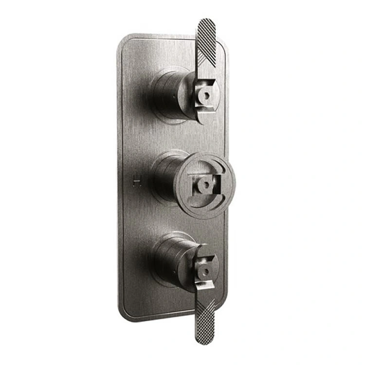 Crosswater Union Brushed Black Chrome Lever Shower Valve With 2 Way ...