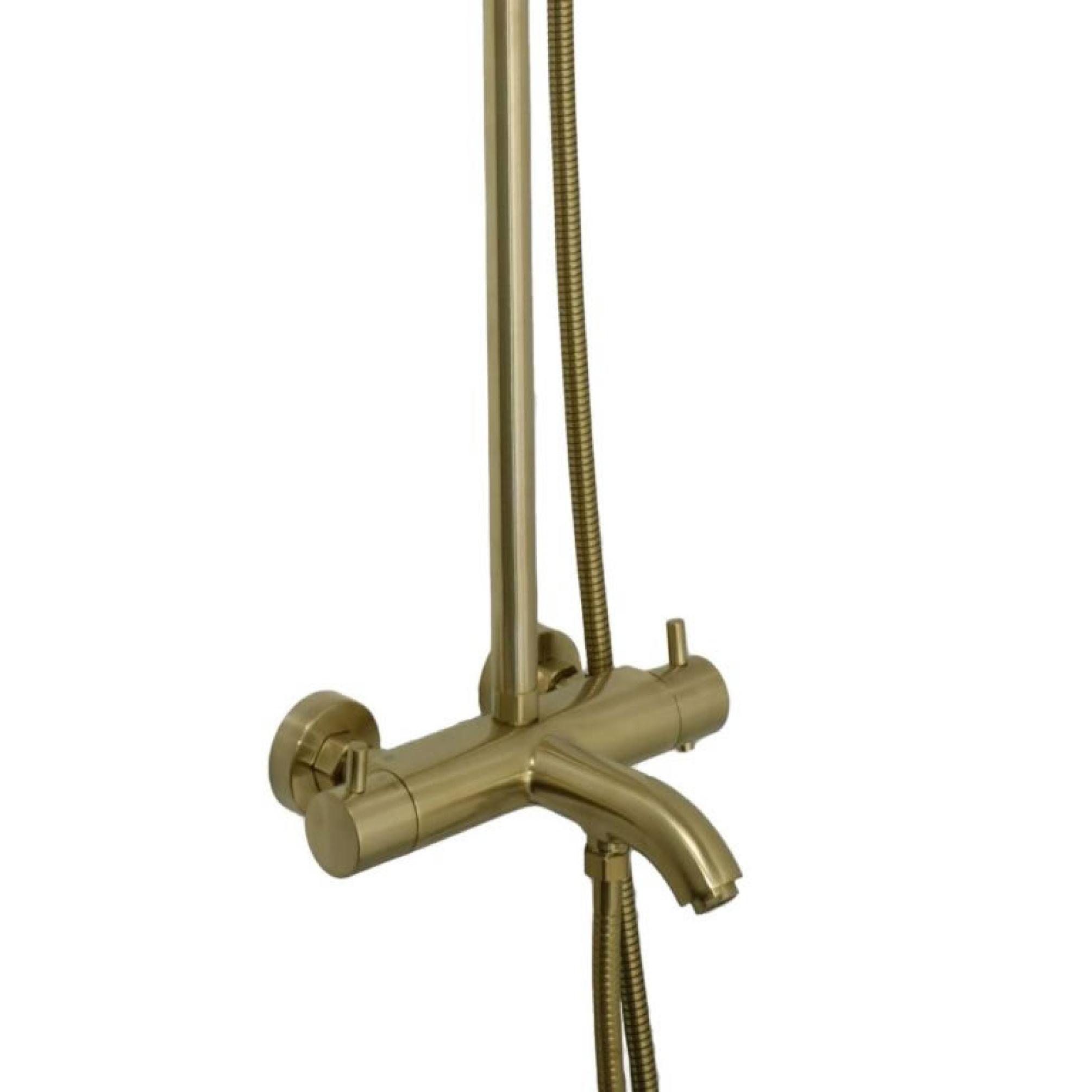 JTP Vos Brushed Brass Shower Bath Column | Sanctuary Bathrooms