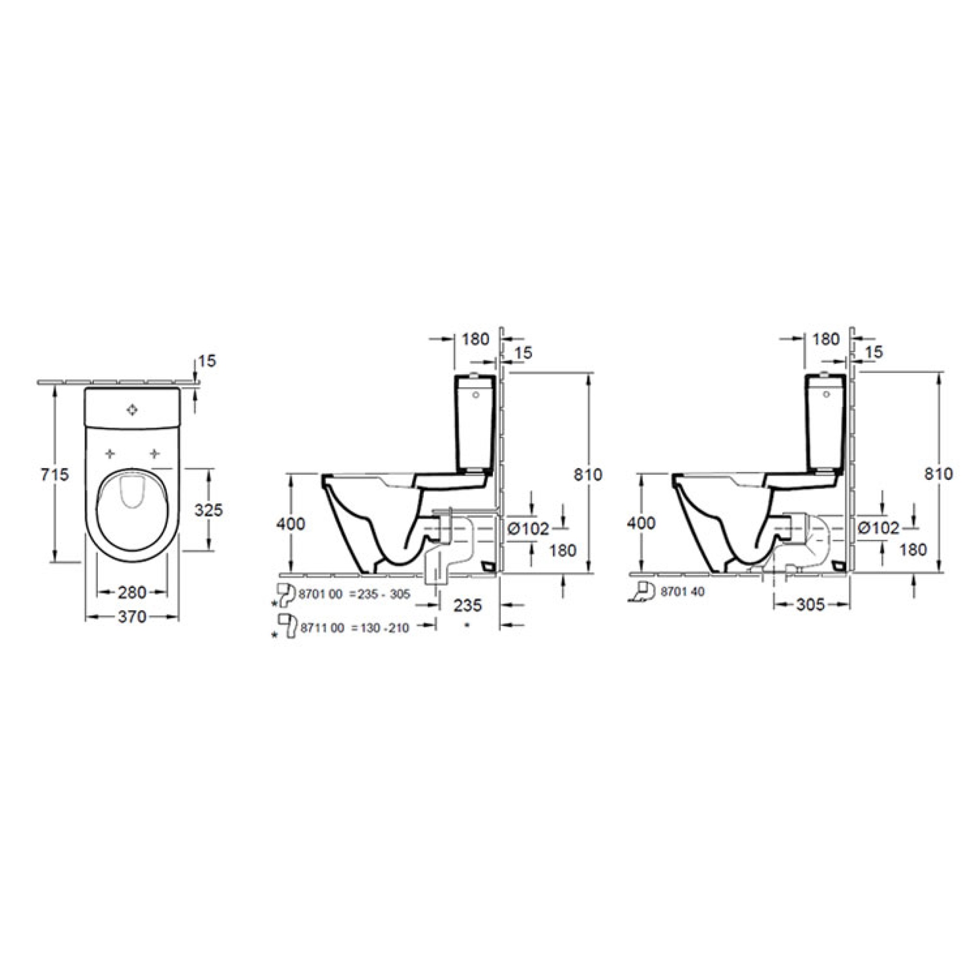 Villeroy & Boch Architectura Close Coupled Rimless WC & Seat ...