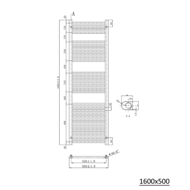 JTP Vos Matt Black Radiator | Sanctuary Bathrooms