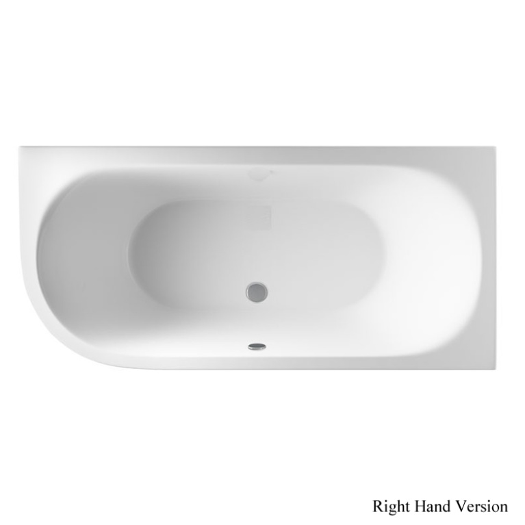 Eastbrook Beaufort Biscay 1600 x 725mm Double Ended Curved Bath ...