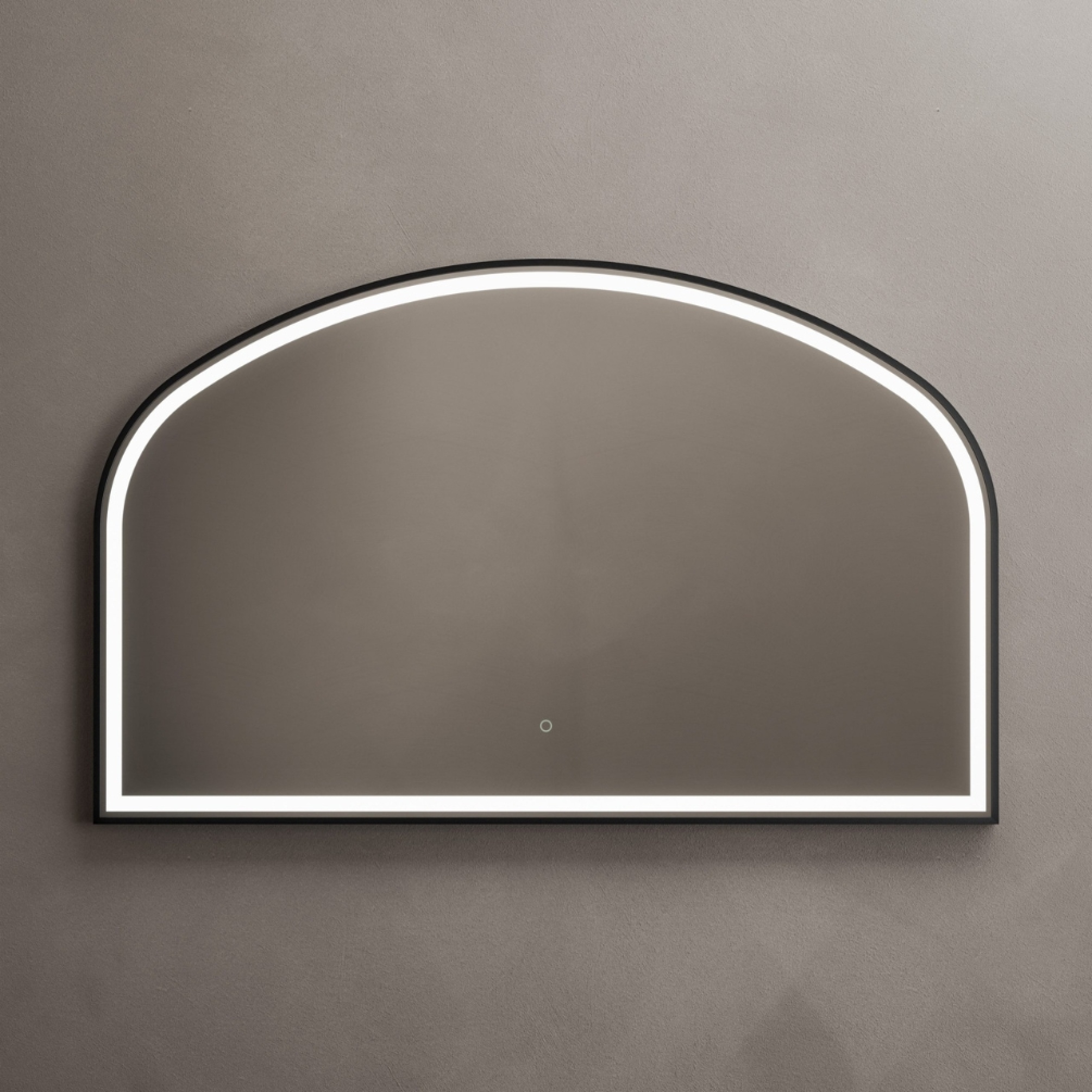 Origins Living Lomax Light 1200 x 750mm Arched Black Mirror