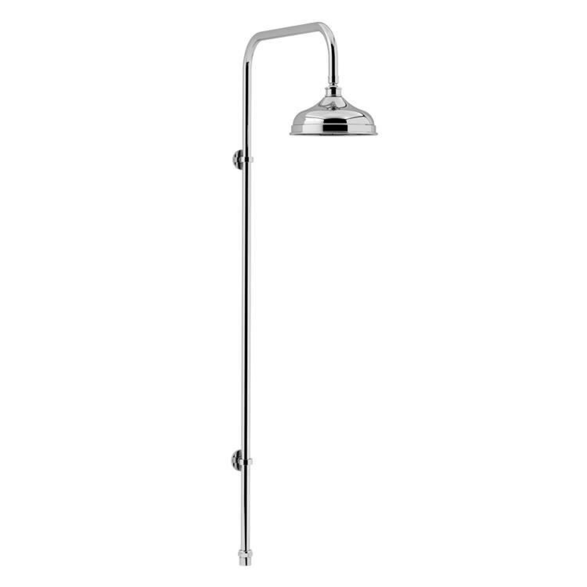 Heritage Deluxe Fixed Chrome Shower Kit With Rose