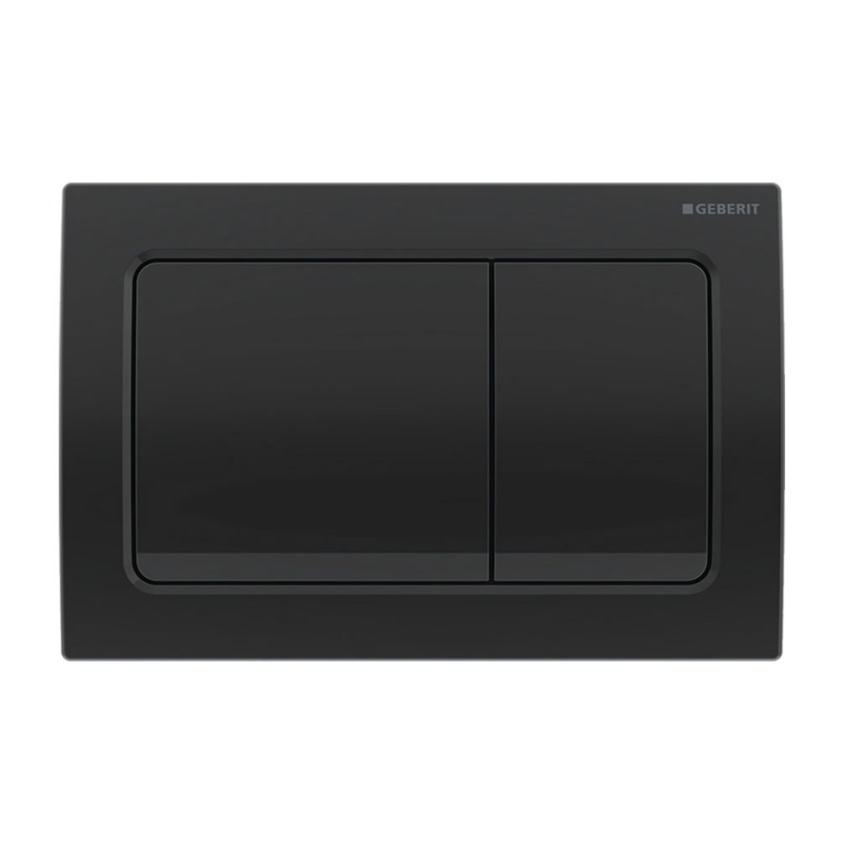 Geberit Alpha01 Square Black Chrome Flush Plate | Sanctuary