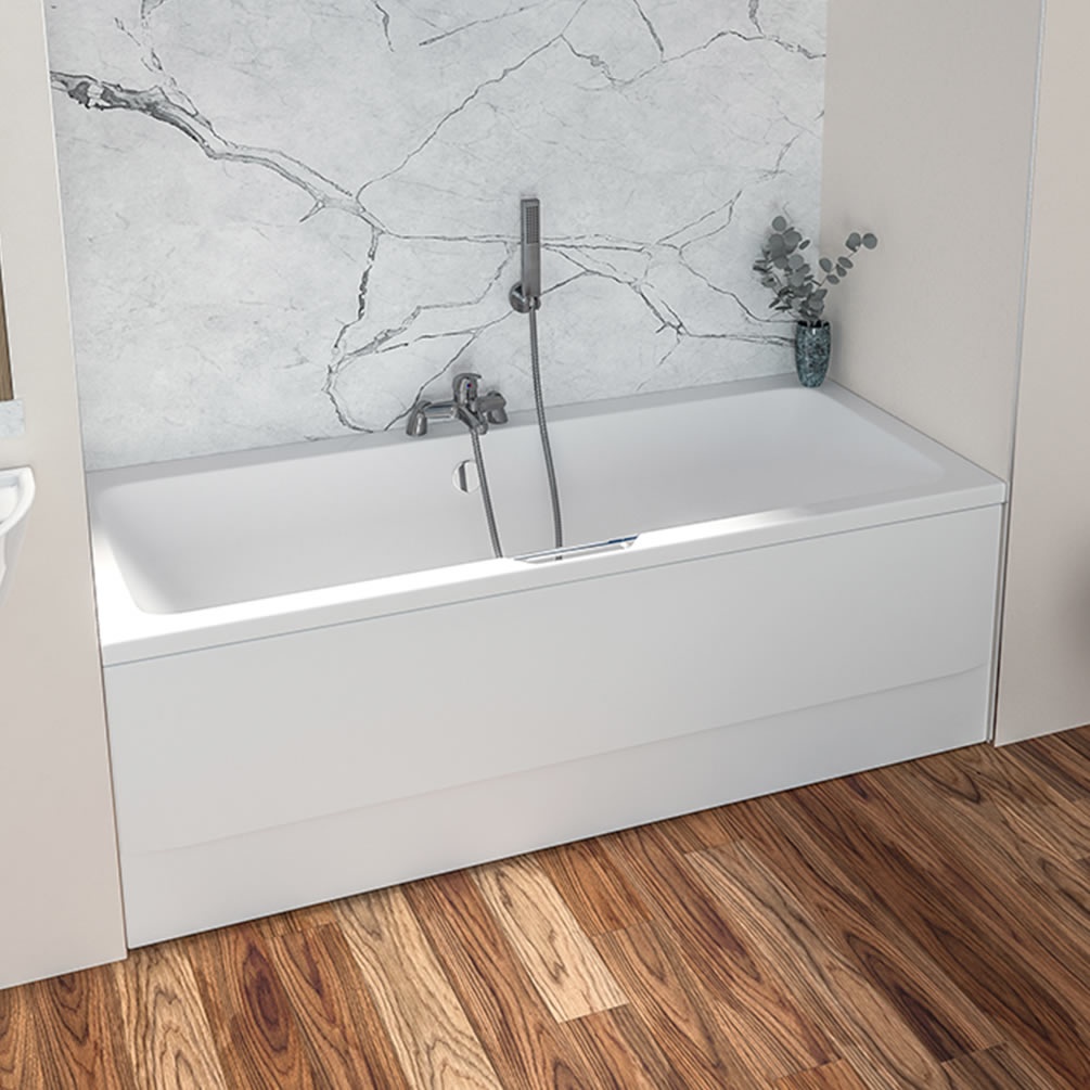 Eastbrook Beaufort Portland 1700 x 750mm Double Ended Bath With Single ...
