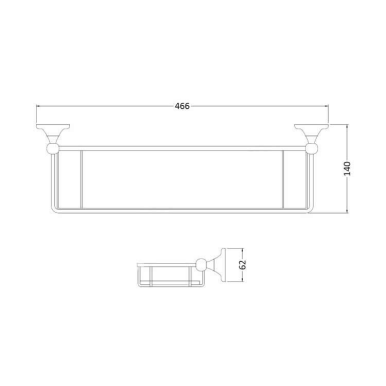 Bayswater Glass Gallery Shelf | Sanctuary Bathrooms