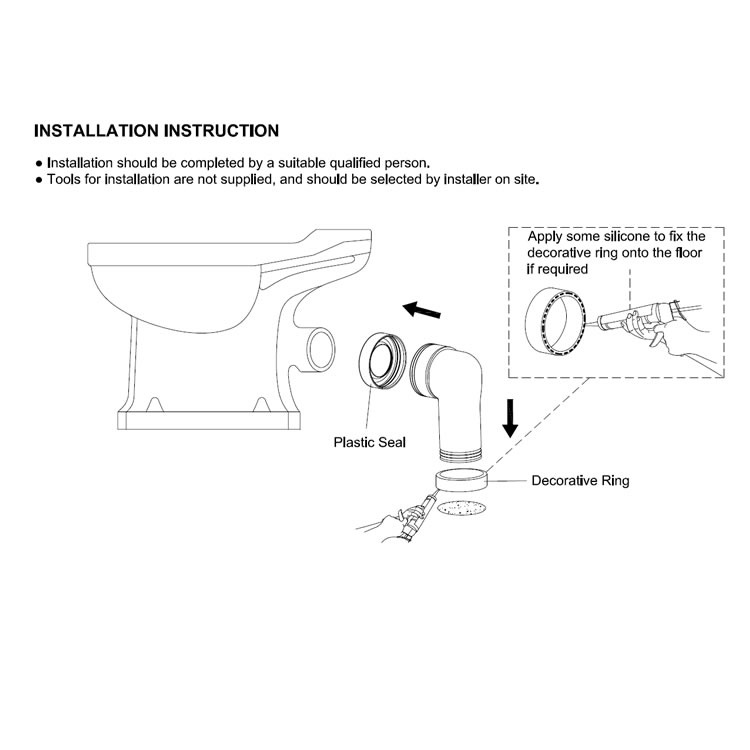 Burlington Ceramic P-Trap Pan to S-Trap | Sanctuary Bathrooms