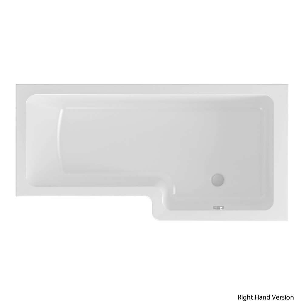 Eastbrook Beaufort Portland 1500 x 850mm L Shape Shower Bath ...