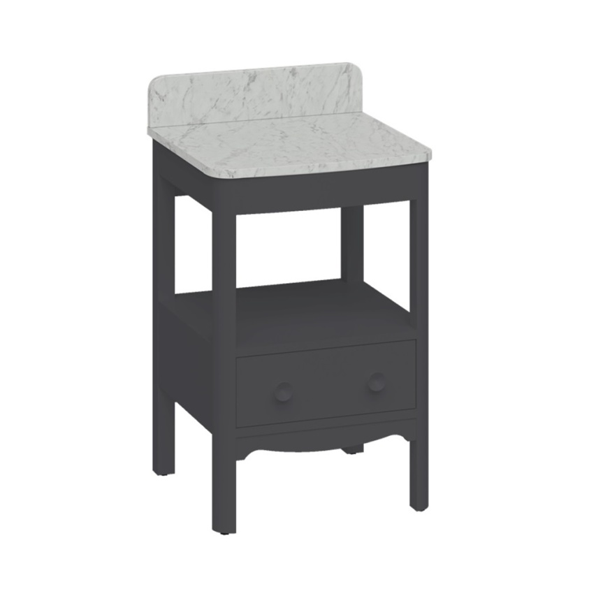 Burlington Guild 560 Ashbee Grey Unit & Carrara Worktop