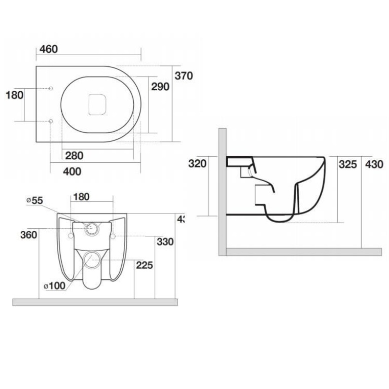 Crosswater Glide II Short Projection Wall Hung WC | Sanctuary Bathrooms