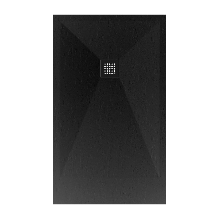 Onyx Black Slate 1500mm x 800mm Stone Resin Shower Tray | Sanctuary