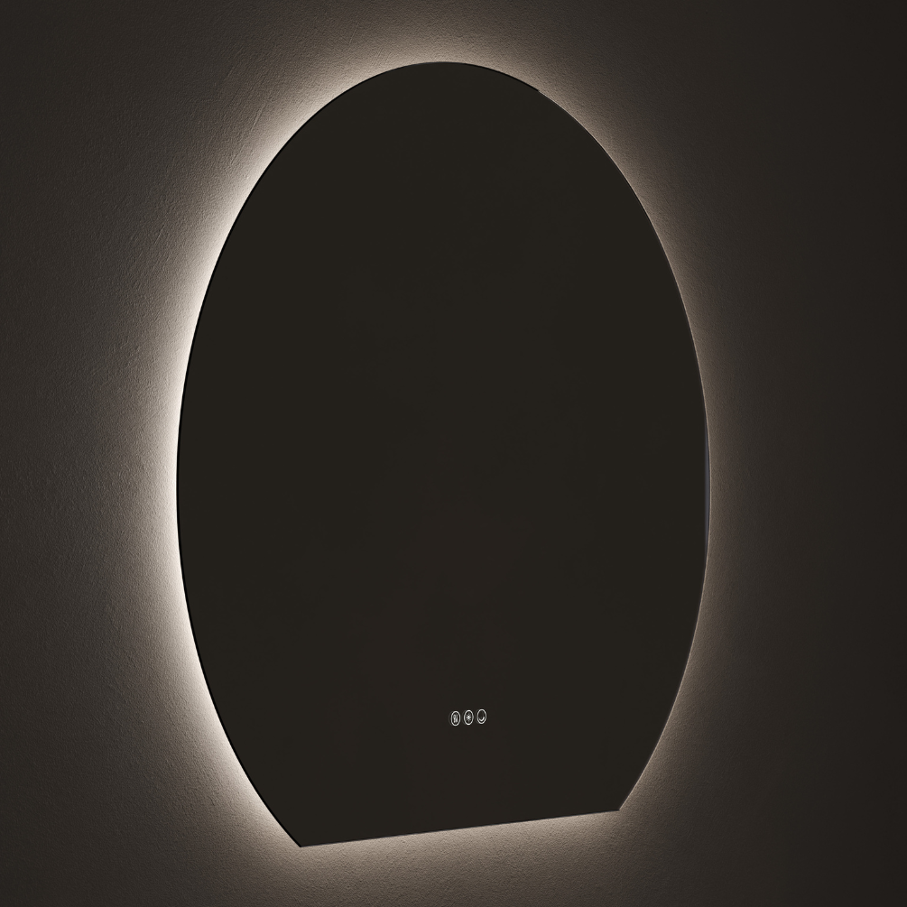 Origins Living Claris 1000mm x 900mm Round Cut LED Mirror