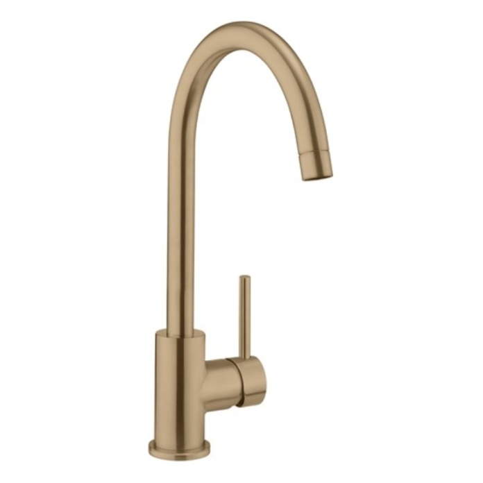 Crosswater MPRO Brushed Brass Side Lever Kitchen Mixer | Sanctuary
