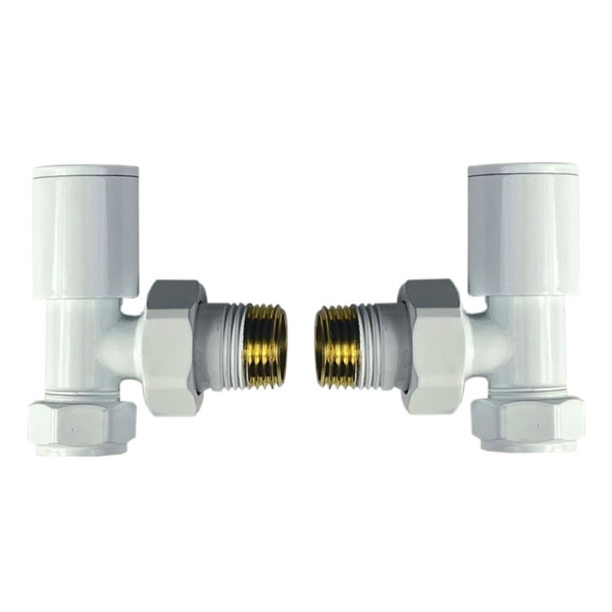 Radox Circulus White Angled Valves | Sanctuary Bathrooms