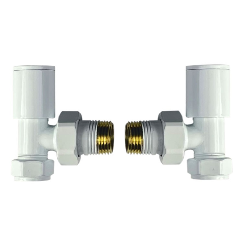 Radox Circulus White Angled Valves | Sanctuary Bathrooms