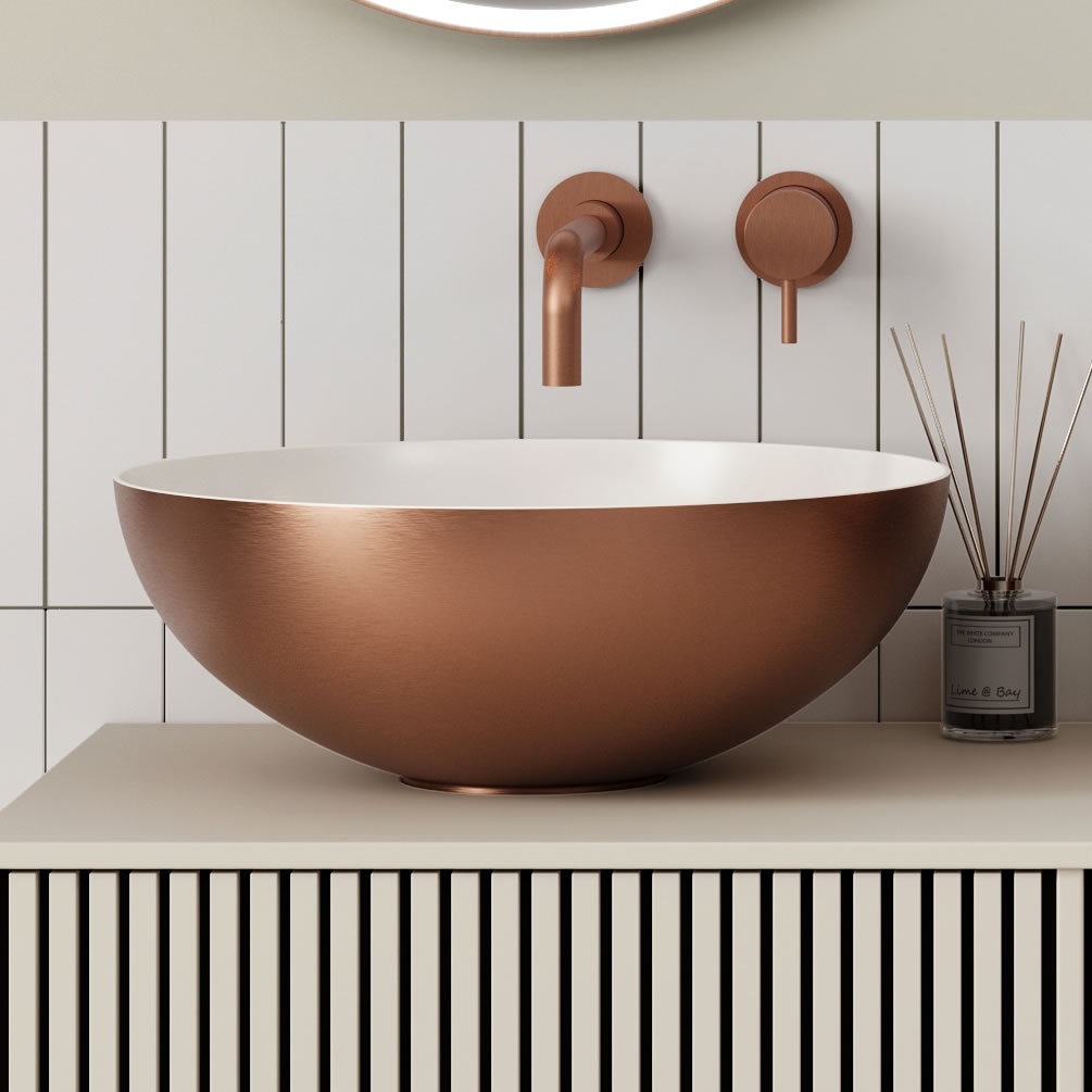 Crosswater Circus Brushed Bronze Countertop Sink | Sanctuary Bathrooms