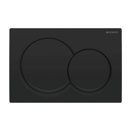 Geberit Alpha01 Round Matt Black Flush Plate | Sanctuary