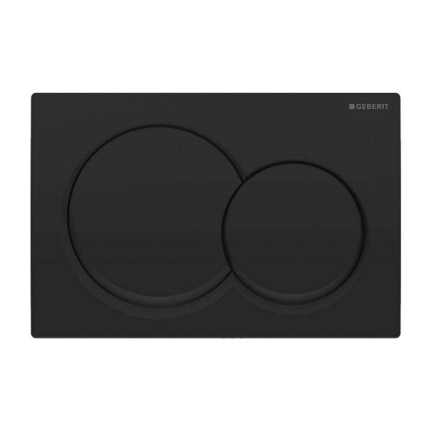 Geberit Alpha01 Round Matt Black Flush Plate | Sanctuary