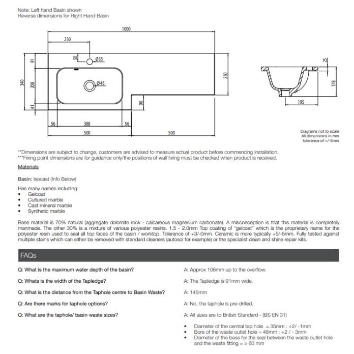 Tavistock Nexus 1000mm Gloss White Vanity Unit | Sanctuary