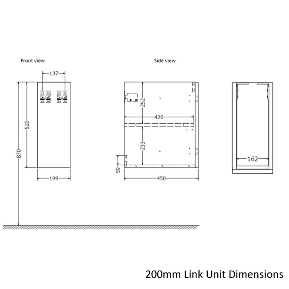 Crosswater Glide II White Gloss Worktop & Link Units | Sanctuary Bathrooms