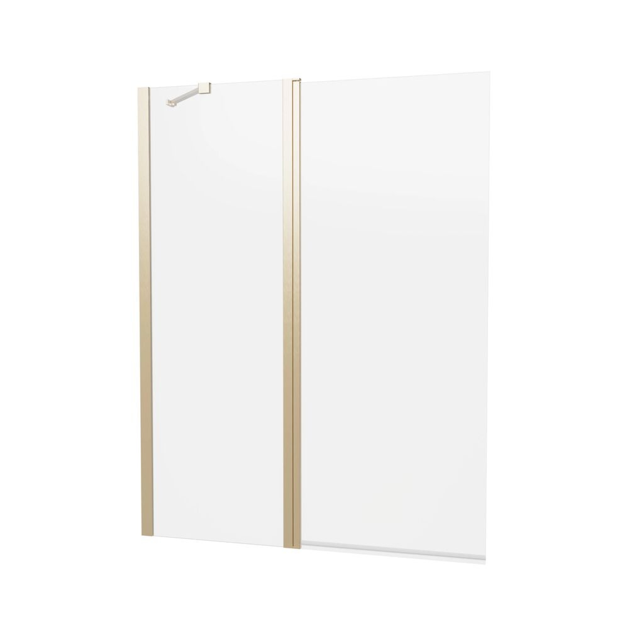 Crosswater Clear 6 Brass 2 Panel Bath Screen | Sanctuary