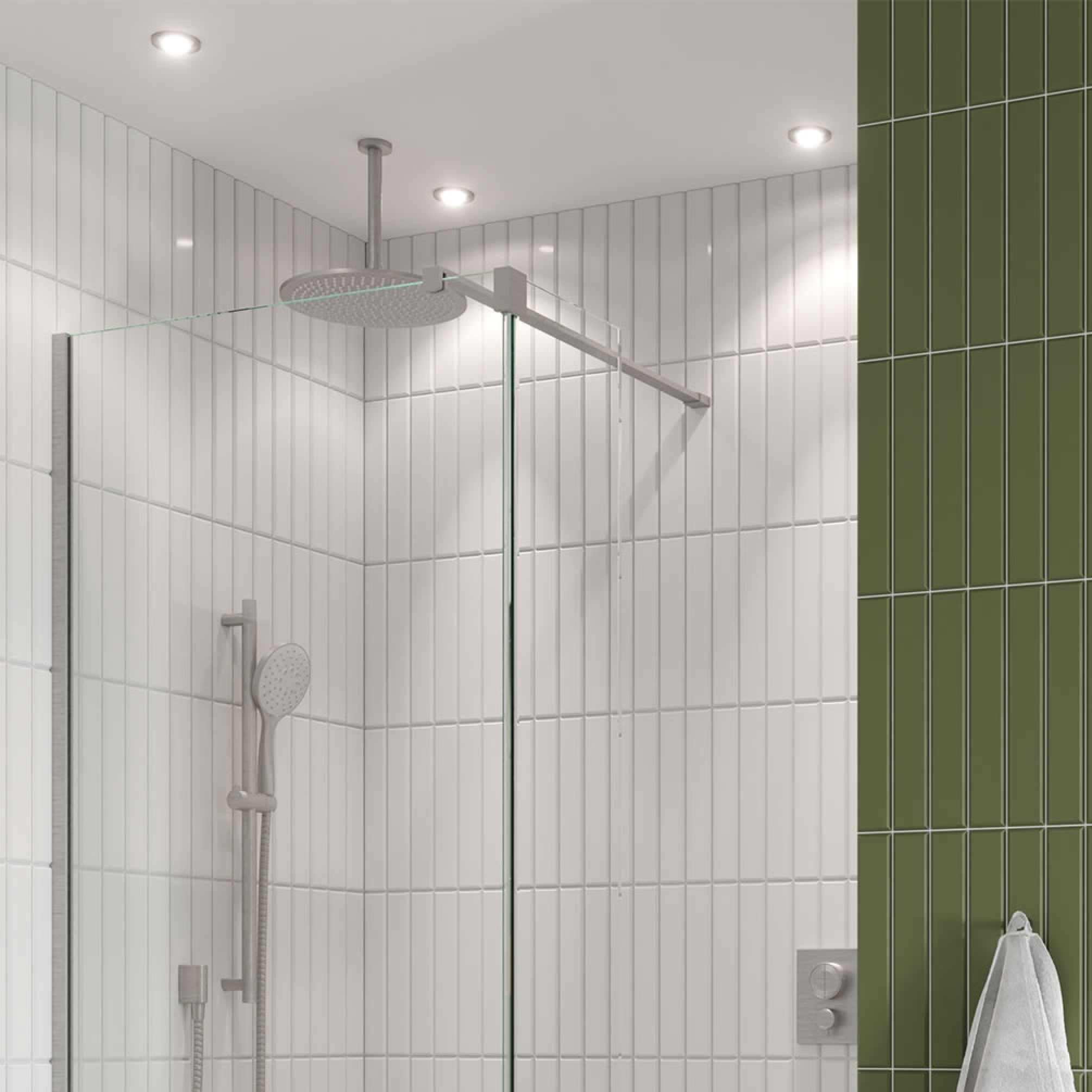 Crosswater Nickel Glass-to-Wall Bracing Bar | Sanctuary
