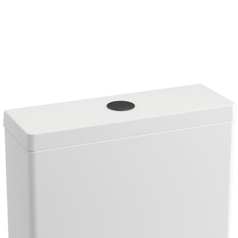 Britton Round Matt Black Dual Flush Button | Sanctuary Bathrooms