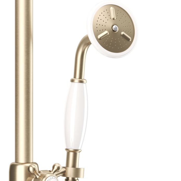 Crosswater Belgravia Brass Slide Rail Kit | Sanctuary Bathrooms