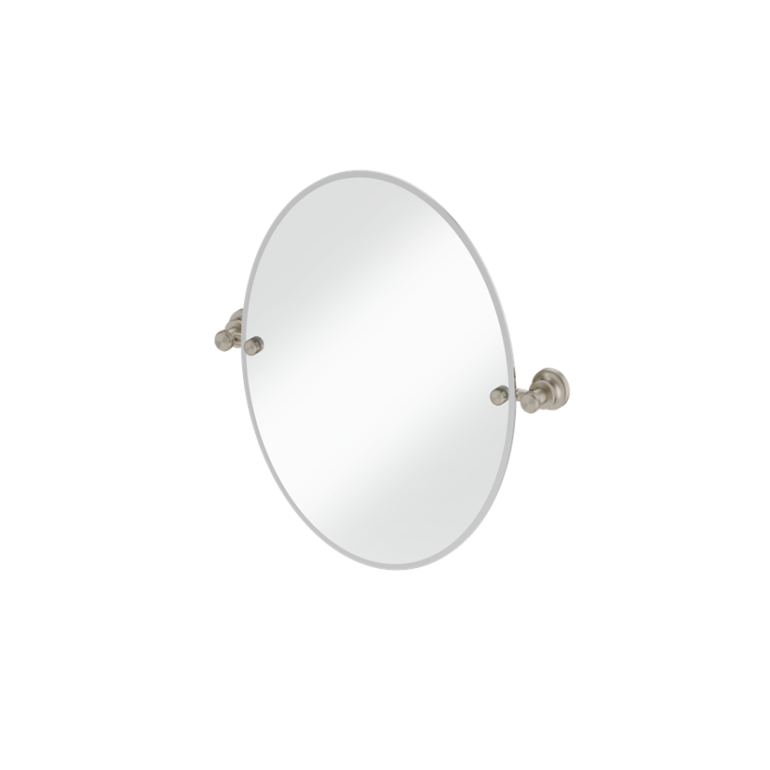 Burlington Brushed Nickel Oval Mirror | Sanctuary