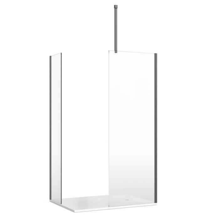 Crosswater Slate Glass-to-Ceiling Bracing Bar | Sanctuary Bathrooms