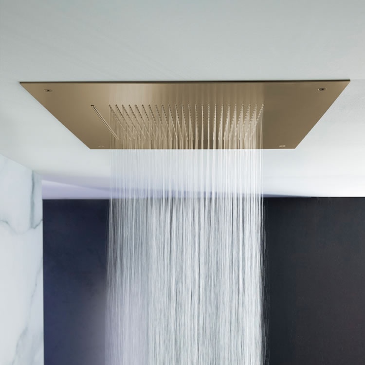 Crosswater Tranquil 500 Brushed Brass Recessed Shower Head | Sanctuary ...