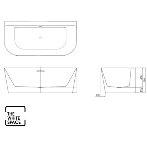 The White Space D Shape 1700 | Sanctuary Bathrooms