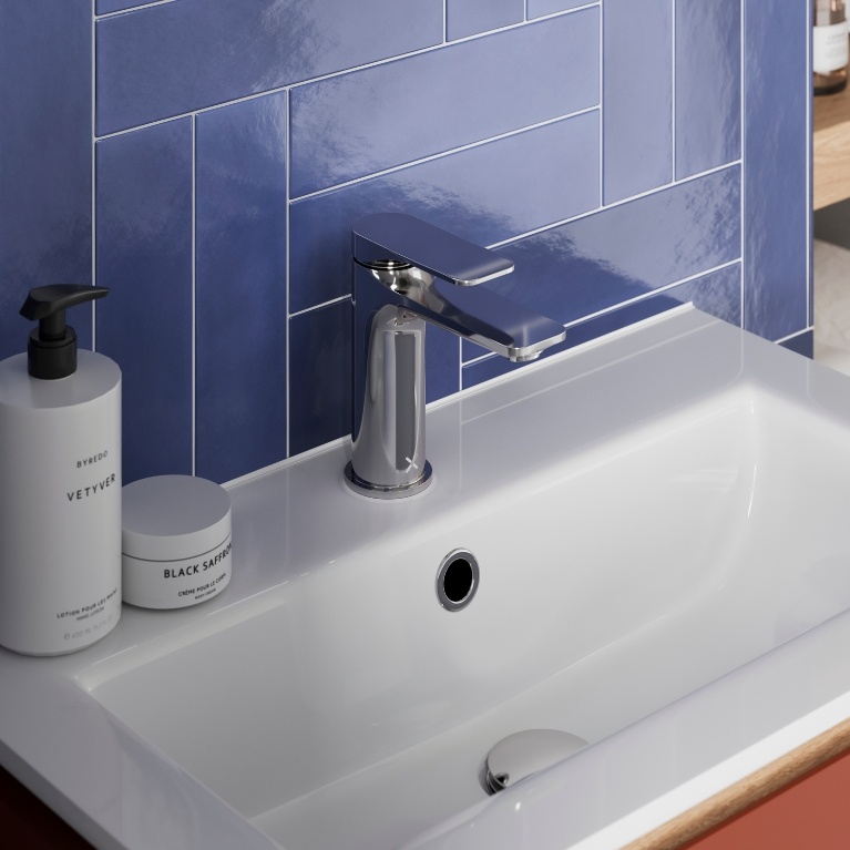 Crosswater Fuse Chrome Basin Monobloc | Sanctuary Bathrooms