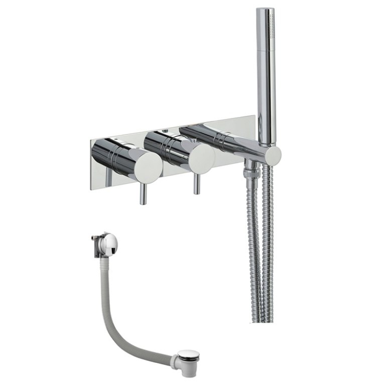 JTP Florence Concealed Shower Valve With Handset & Exofil Overflow ...
