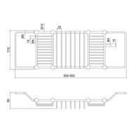 Burlington Brass Extendable Bath Rack | Sanctuary Bathrooms