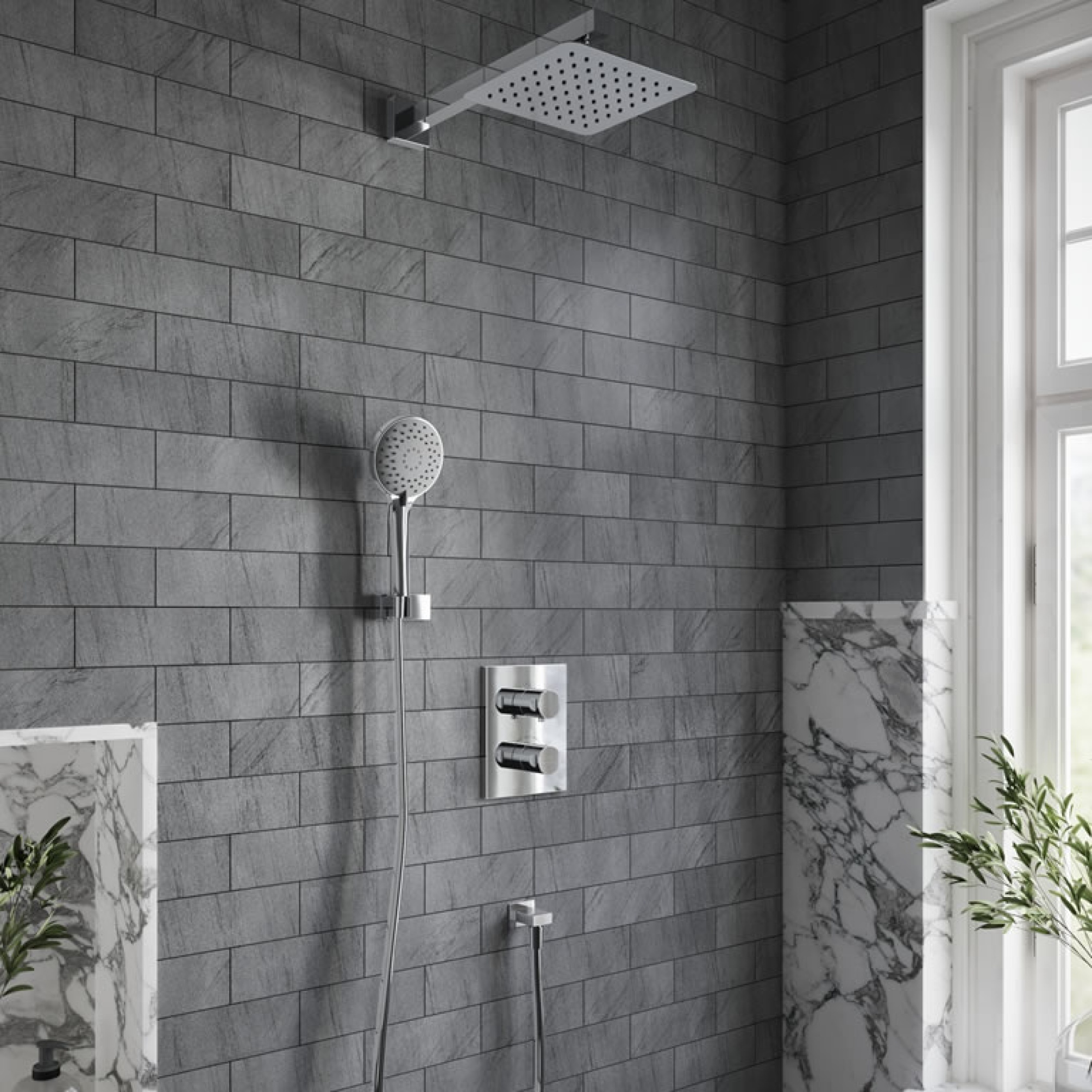 Villeroy & Boch Square Complete Shower Set | Sanctuary Bathrooms