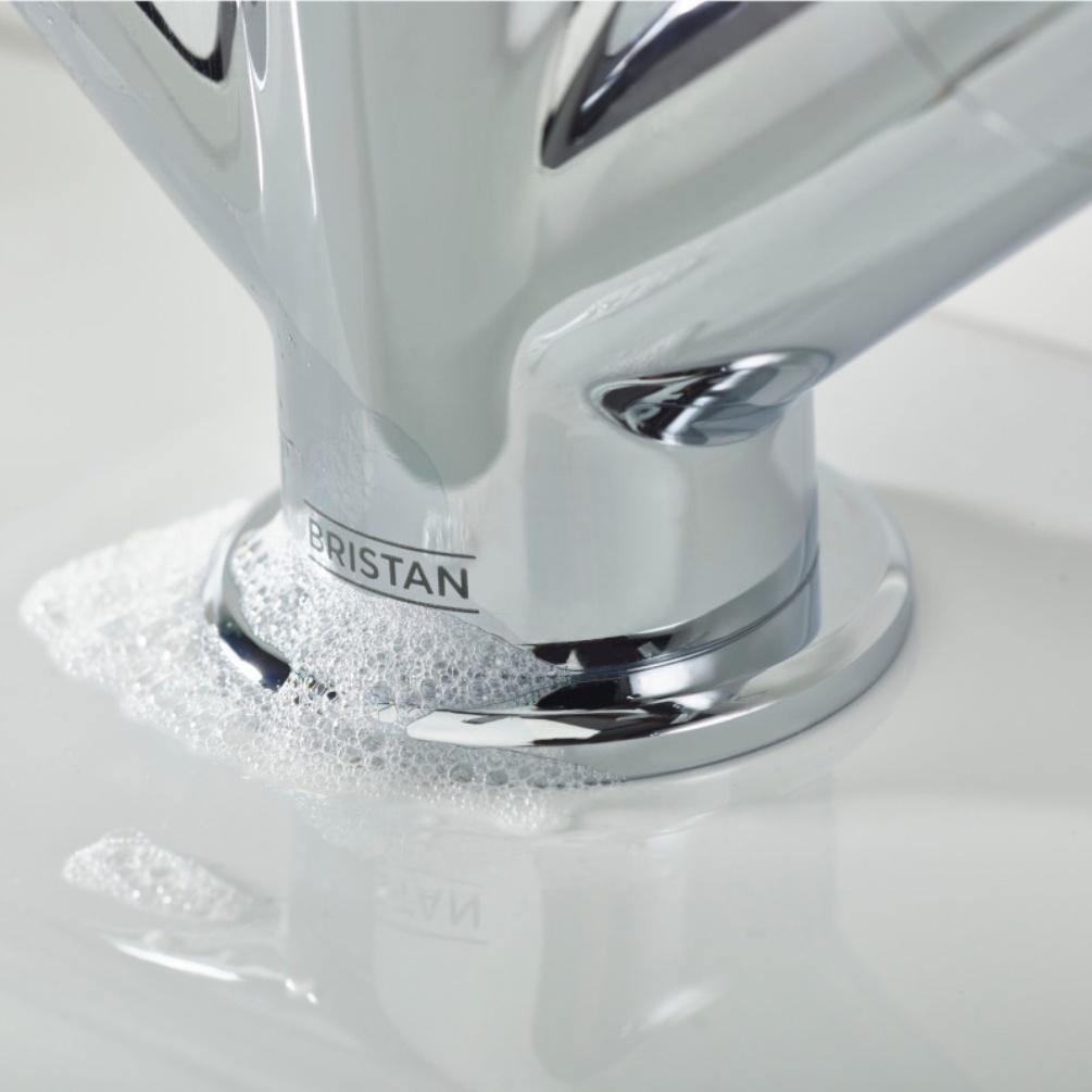 Bristan Cruzar Chrome Tall Basin Mixer Tap & Click-Clack Waste