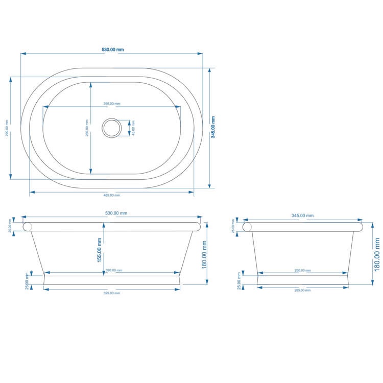 BC Designs Tin Countertop Basin - BAC065 | Sanctuary Bathrooms