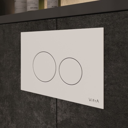 VitrA Origin White Mechanical Dual Flush Plate | Sanctuary