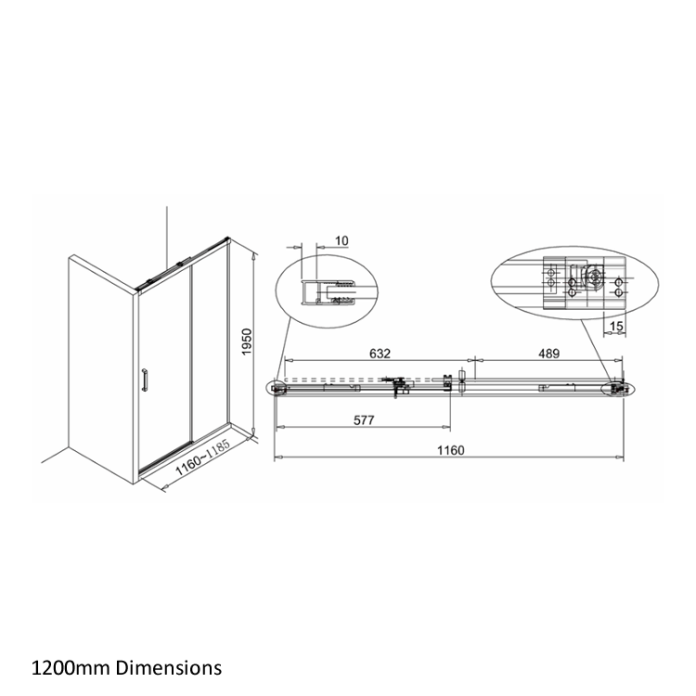 Crosswater Design 8 Sliding Shower Door | Sanctuary Bathrooms