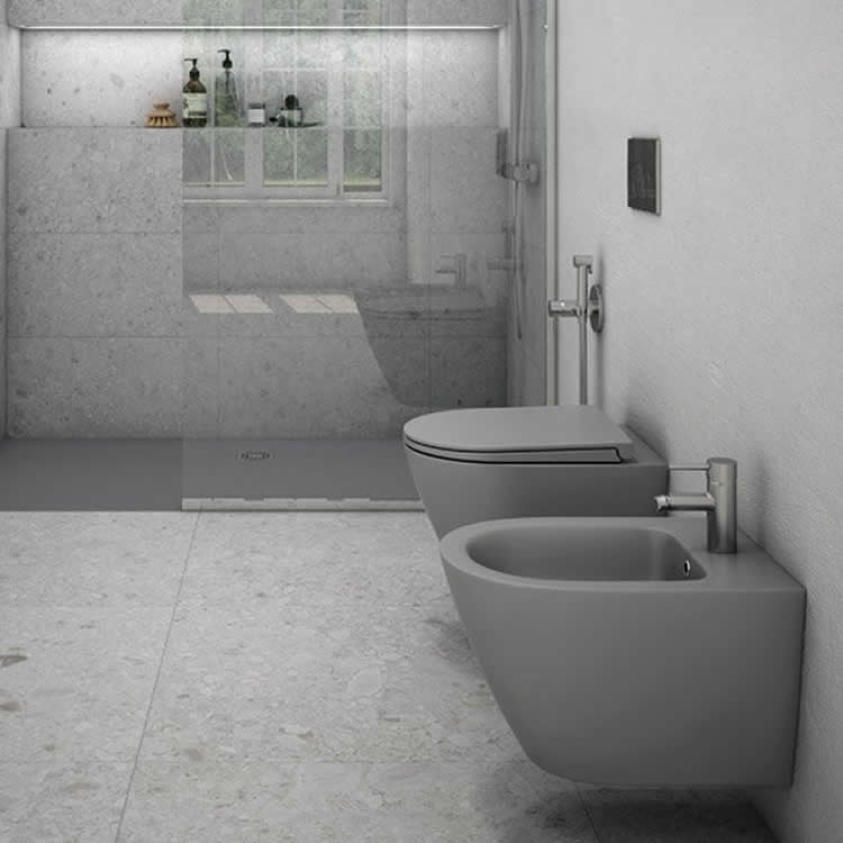 RAK Feeling Matt Grey Wall Hung Bidet | Sanctuary Bathrooms