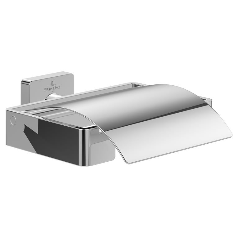 V&B Elements Striking Covered Toilet Roll Holder | Sanctuary Bathrooms