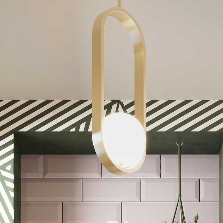 Crosswater Tranquil Brushed Brass Pendant Light | Sanctuary Bathrooms