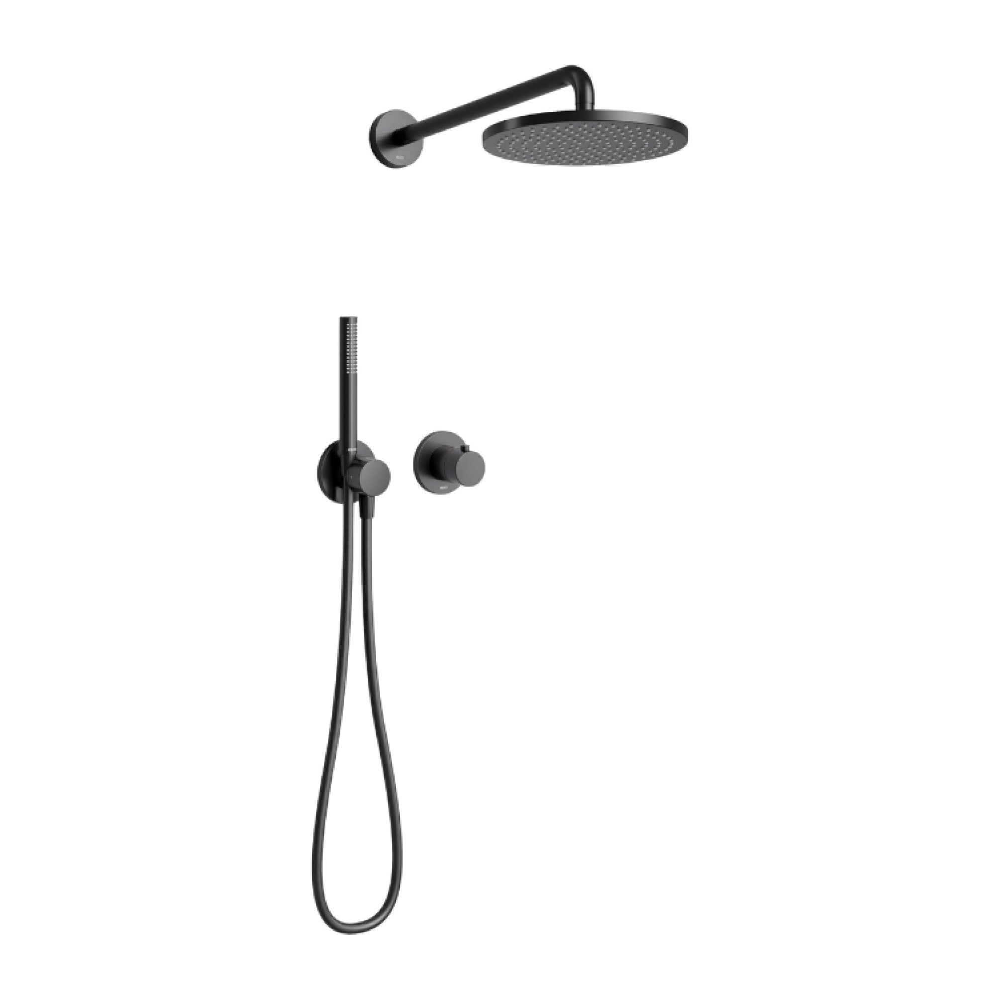 Keuco IXMO Black Round Shower Set | Sanctuary Bathrooms